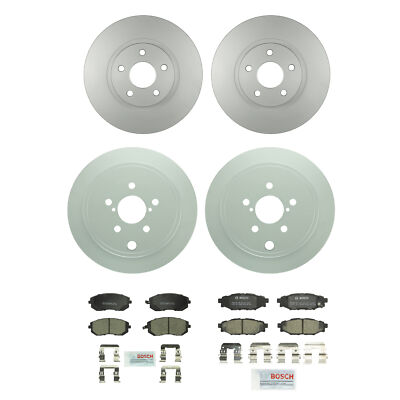 Bosch Front 276.8mm & Rear 285.8mm Brake Kit Disc Rotors Ceramic Pad ...