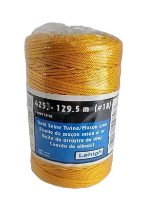LEHIGH® Gold Seine Twine/Mason Line (#18) 425 ft 100% Nylon - New ...