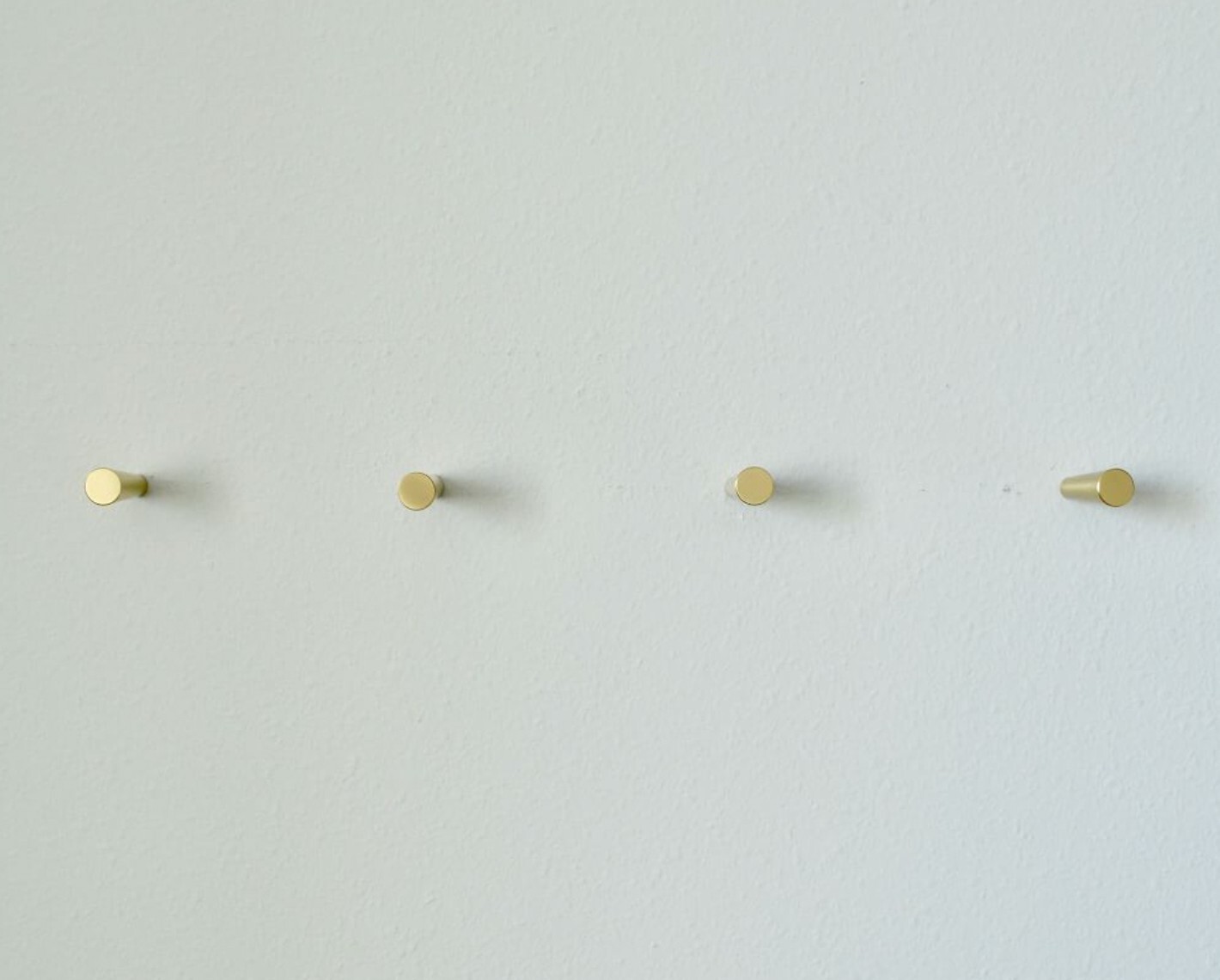 Modern Home Brass Cone Wall Hooks, Brass, Set Of 4 | eBay
