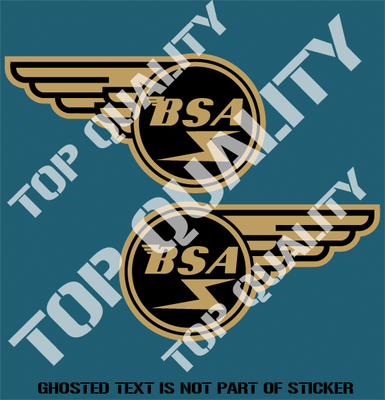 BSA WINGS DECAL STICKER X2 BOBBER BSA VINTAGE MOTO MOTORCYCLE DECALS ...