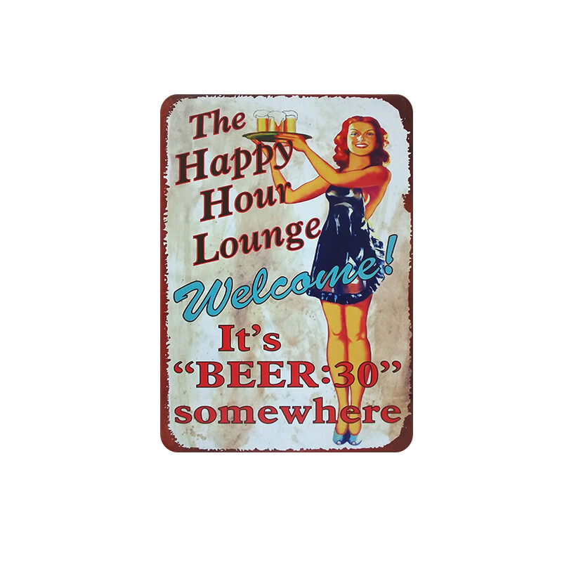 Tin Metal Sign Tin Poster Pin-up Girl Vintage Metal Plaque Home Club ...