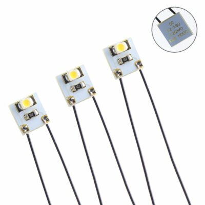 4x Warm White Prewired 12-18V Mini LED Model Railway Train Cab Light ...