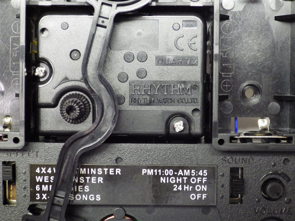 RHYTHM Quartz Chiming Clock PENDULUM Movement 10 Melody Tubular Bell ...