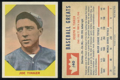 (31676) 1960 Fleer 40 Joe Tinker-EX | eBay