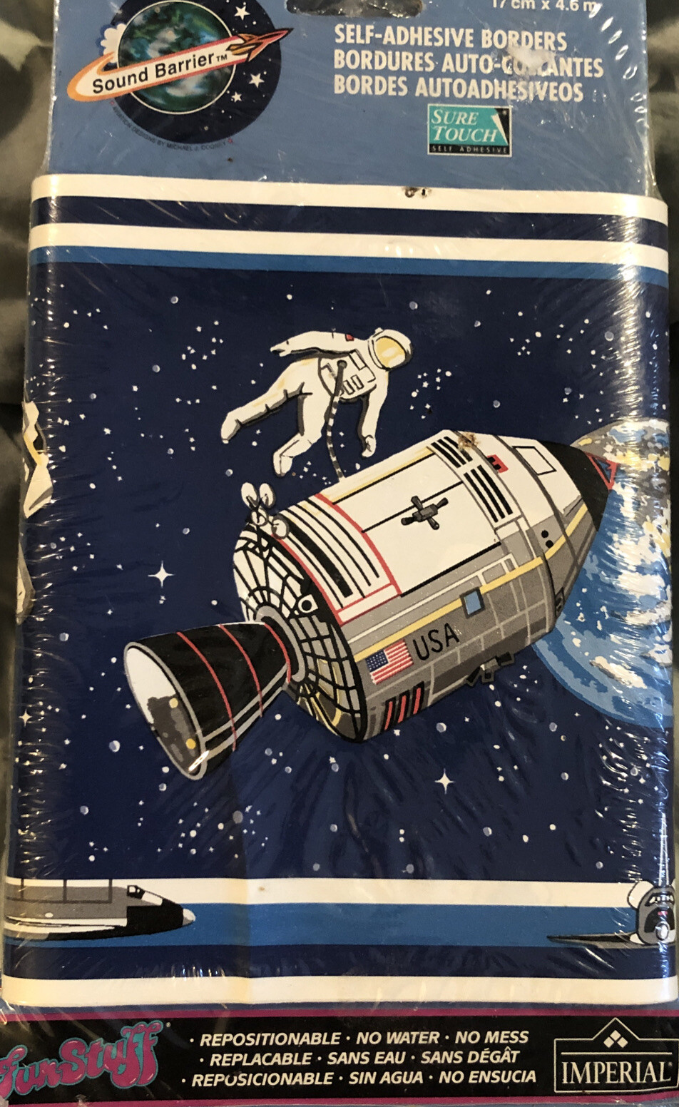 Imperial Sound Barrier Space Shuttle NASA Self-Adhesive Border Set of 2 ...