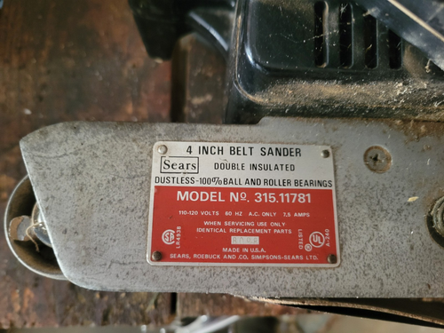 Vintage Sears Craftsman Model 315.117 810 4" Inch Belt Sander | eBay