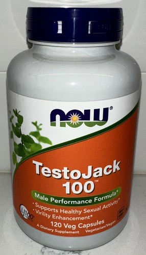 NOW Foods TestoJack 100 Zinc Magnesium Vitamin B-6 120 Veg Capsules 05/ ...