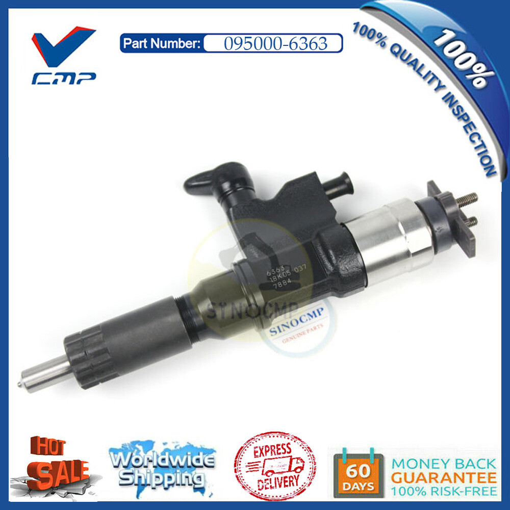 1X Diesel Fuel Injector 095000-6363 For Isuzu Foward 4HK1 6HK1 Hitachi ...