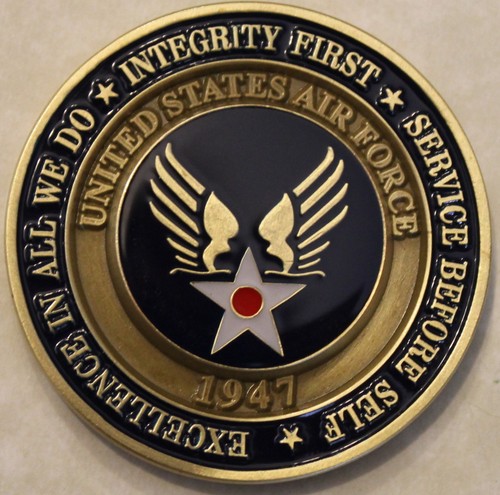 Air Force Airman Award Aim High - Fly Fight Win Challenge Coin / USAF ...