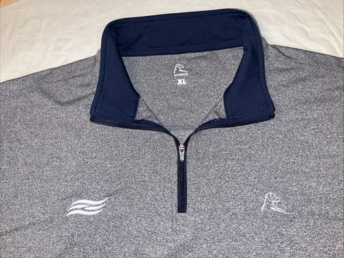 Rhoback Quarter 1/4 Zip Mens XL gray shirt sweater long sleeve pullover ...
