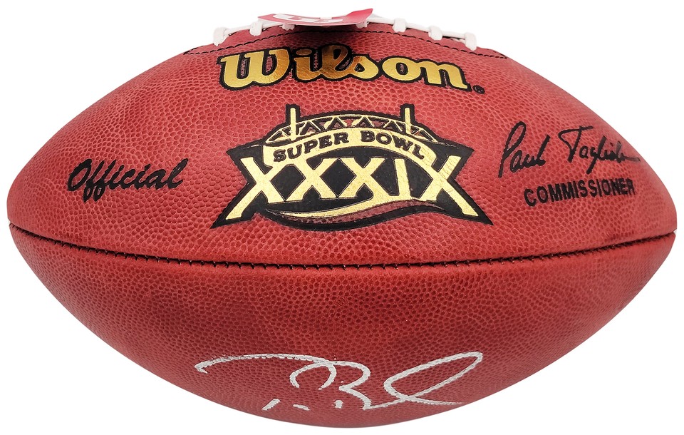 Tom Brady Autographed NFL Leather SB XXXIX Logo Football Fanatics ...