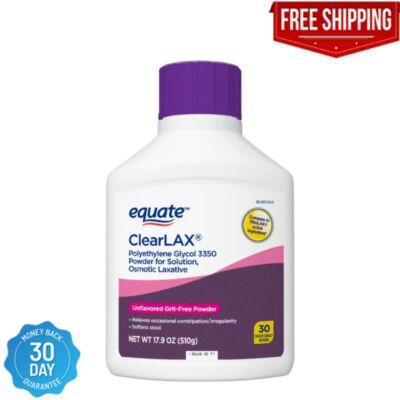 Equate Clearlax Polyethylene Glycol 3350 Powder for Solution, 17.9 Oz ...