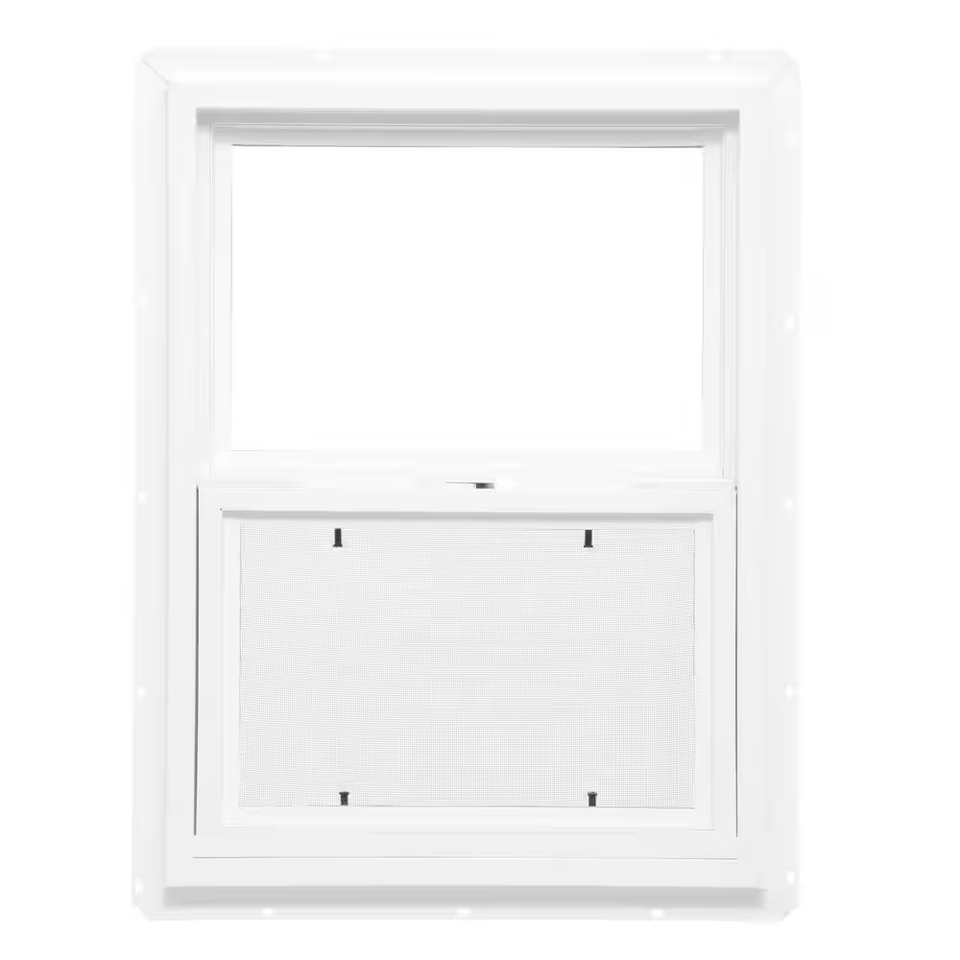 TAFCO WINDOWS Single Hung 18 in x 24 in Single-Pane No Grid Vinyl Tilt ...