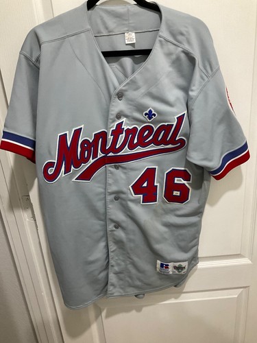 VINTAGE MONTREAL EXPOS JERSEY #46 SIZE 48 EMBROIDERED RUSSELL DIAMOND ...