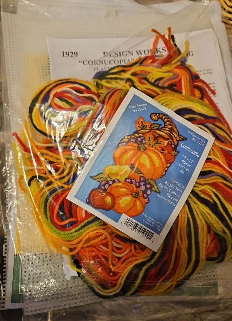 Cornucopia plastic canvas wall hanging KIT Design Works Thanksgiving ...