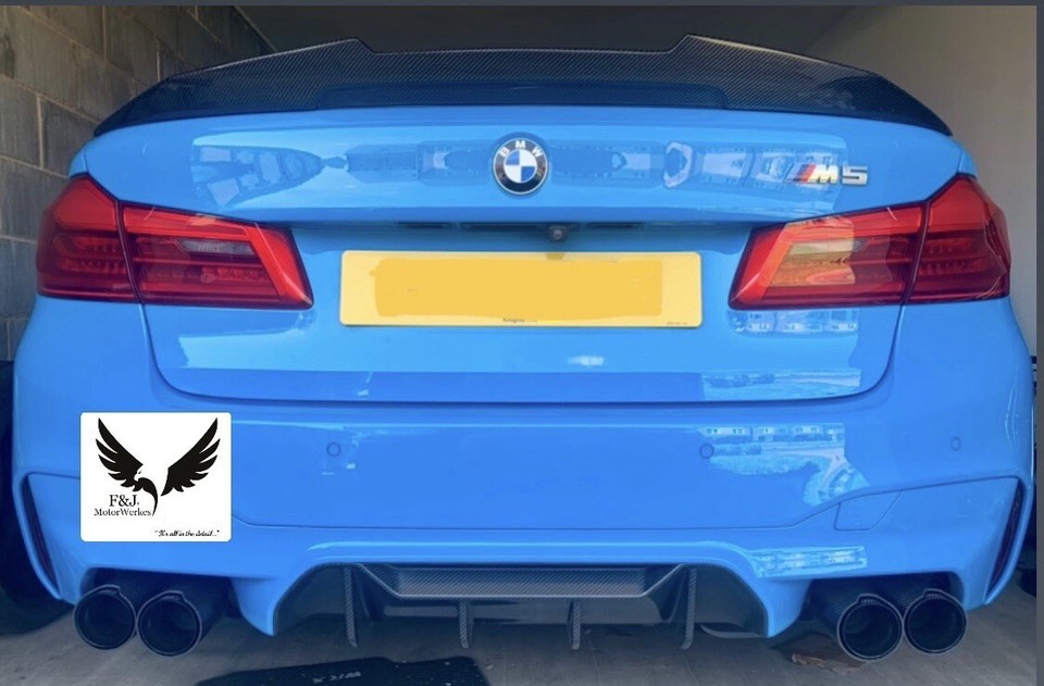 BMW M5/M8 M Performance Black gloss Carbon Fibre Exhaust Tips X4 F90 ...