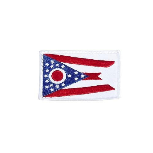 OHIO USA STATE SQUARE FLAG EMBROIDERED IRON-ON PATCH CREST BADGE | eBay