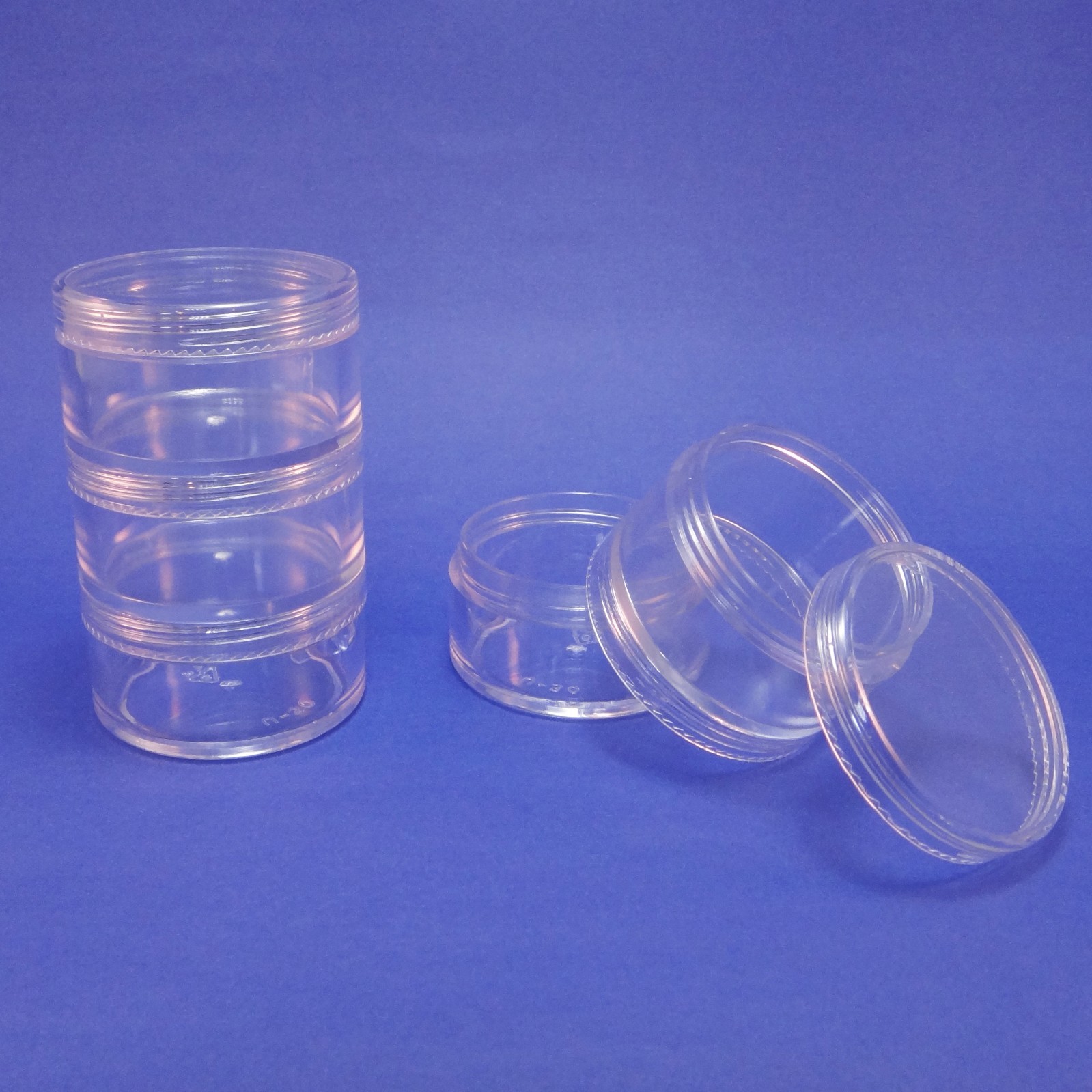 Clear Makeup Stackable Plastic Jar 30gr Cosmetic Storage Containers ...