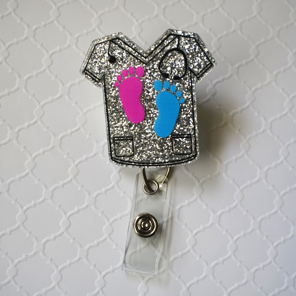 Pediatric Nurse Badge Reel Scrubs Badge Reel Cute Retractable Badge ID ...