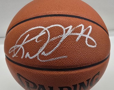 Karl Malone Utah Jazz Autograph Spalding NBA Basketball Auto PSA DNA ...