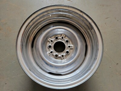(1) Single Vintage NOS 15x6 Chrome Reverse Wheel 5x4.5"-BP 2.75 ...