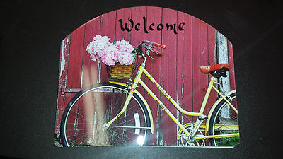 Bicycle Welcome Sign-yellow bike | eBay