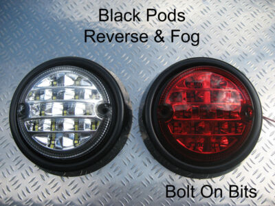 LED Fog & Reverse Rear Light/lamp Black Pods Kit Car Westfield/Caterham ...