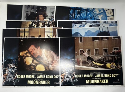 Set Of 8 “MOONRAKER” Original Movie Lobby Cards 11”x14” 1979 James Bond ...