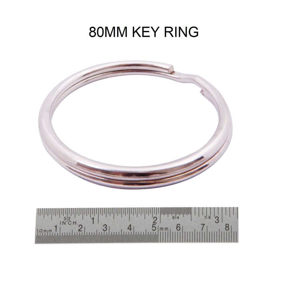 Large & Extra Large Split Rings Key Ring - 50mm (2") or 80mm (3.2 ...