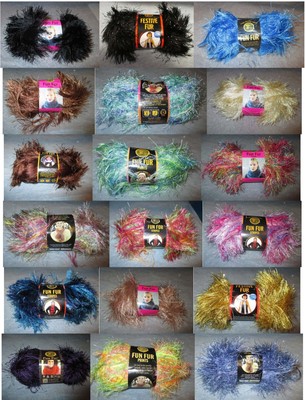 Lion Brand Fun Fur (Solid Exotic Festive Print Stripe) - New Select ...