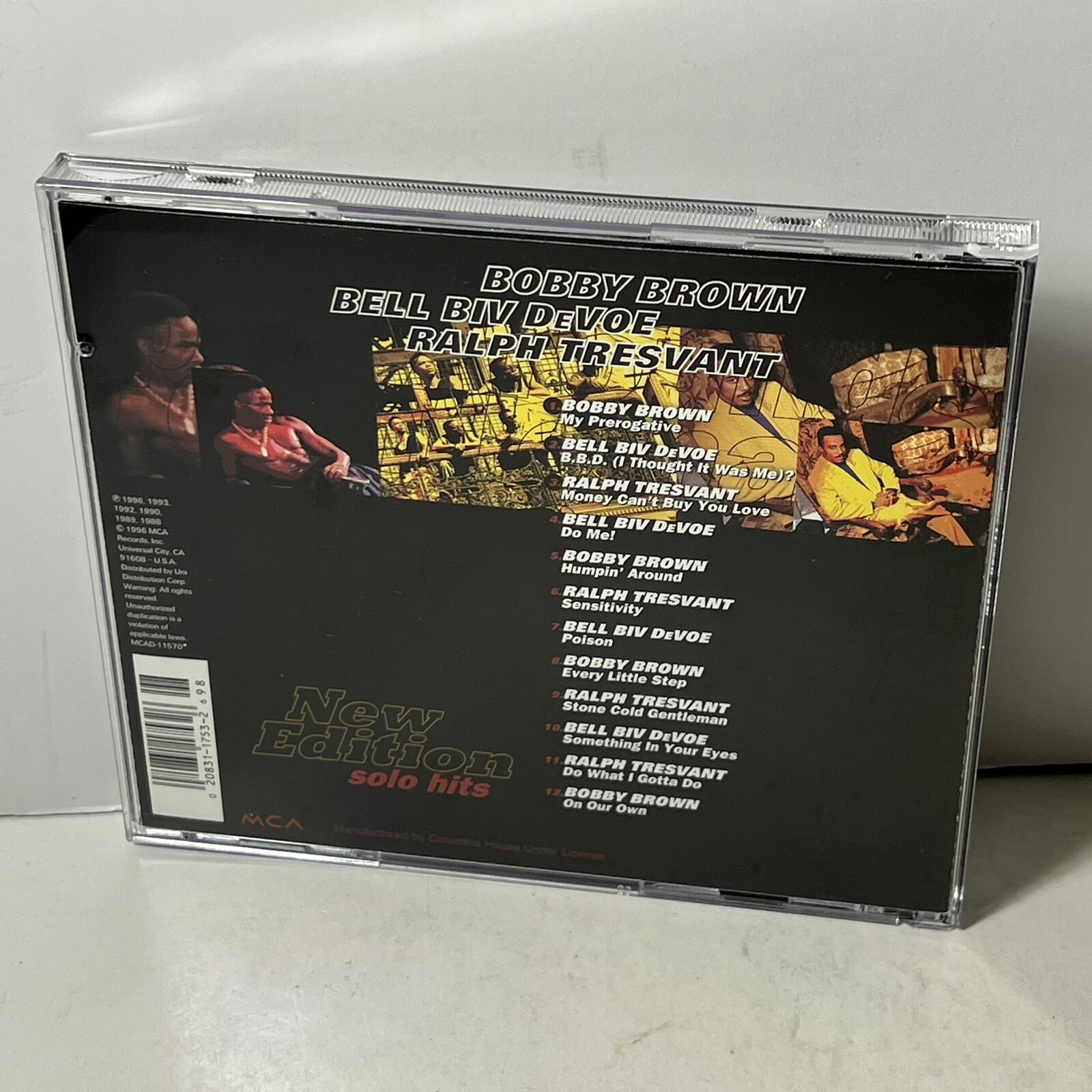New Edition Solo Hits Bobby Brown Bell Biv DeVoe Ralph Tresvant Cd Like ...