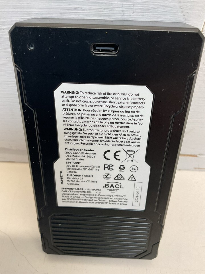 Spypoint Lit-22 Rechargeable Lithium Battery Pack | eBay