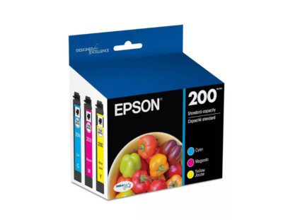 Epson 200 3pk Combo Ink Cartridges - Cyan/Magenta/Yellow -Choose ...