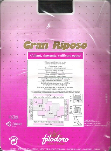 Italian Filodoro Gran Riposo 40 Pantyhose. Support. All Sizes/Colors ...