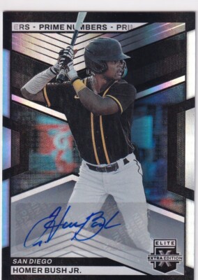 2023 Panini Elite Extra Edition Prime Numbers A Auto #122 Homer Bush Jr ...