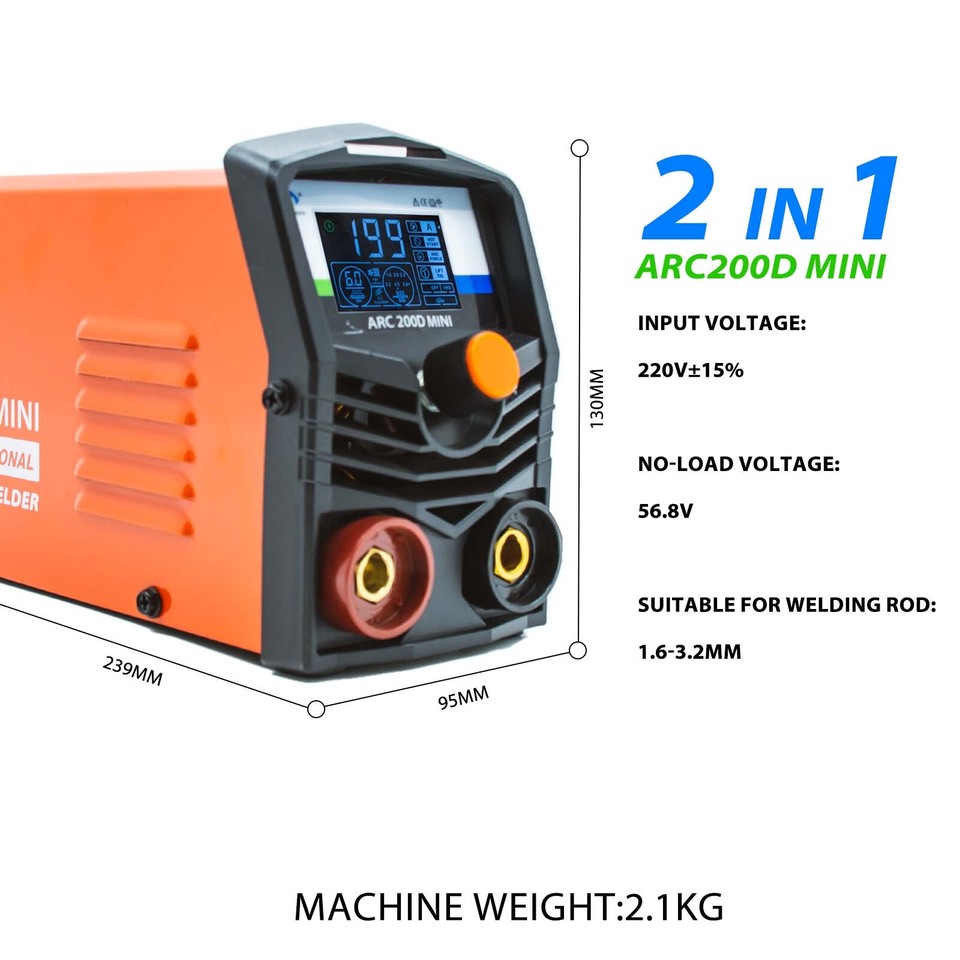 HITBOX ARC TIG Welder ARC200D Electric IGBT Welding Machine 110/220V ...