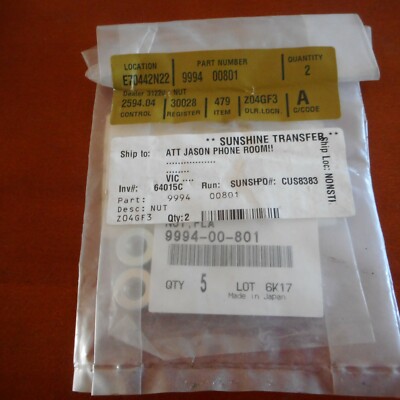 FORD GENUINE NUTS X 2 P/N 999400801 NOS | eBay Australia