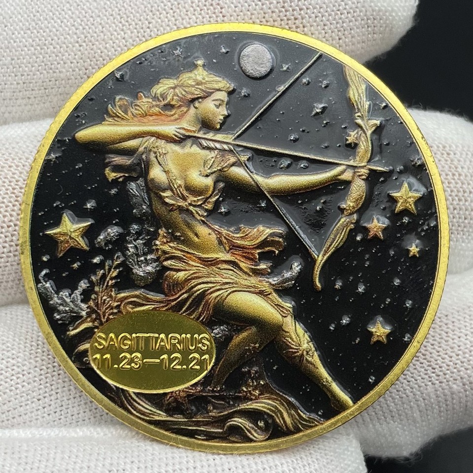 Sagittarius Constellation Coin Enamel Zodiac Coin Horoscope Collectible ...
