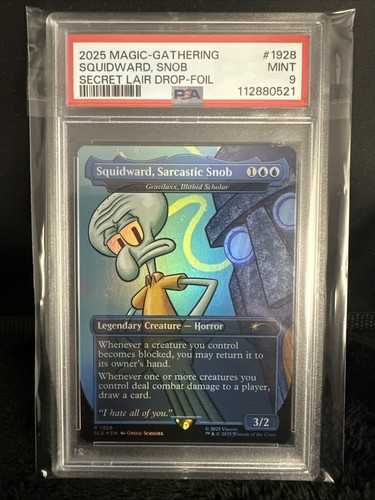 2025 Magic The Gathering SpongeBob Secret Lair Drop Squidward Snob Foil ...