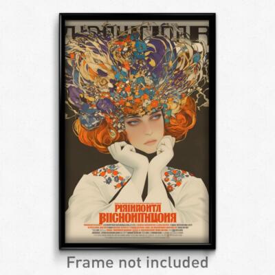 Russian Movie Poster - Woman Feeling Confusion, Messy White Bowtie (Art ...