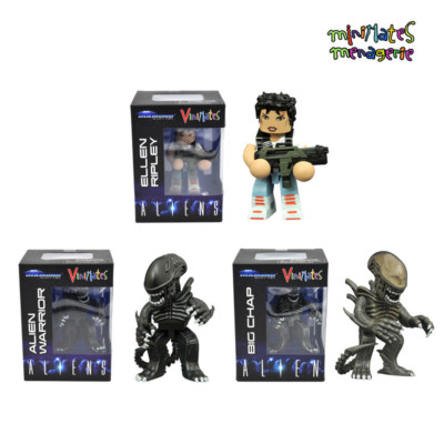 Vinimates Aliens Movie Set of 3 Ripley + Alien Warrior + Big Chap Vinyl ...