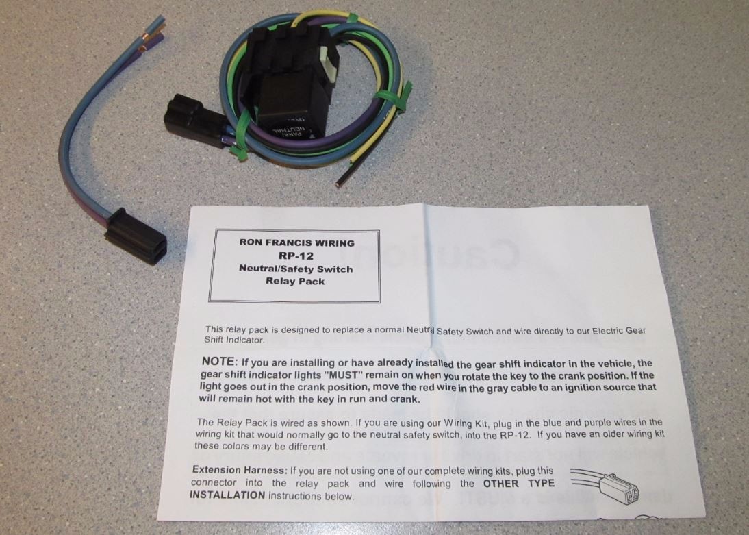 Ron Francis RP-12 - Gear Indicator/Neutral Safety Switch Combo | eBay