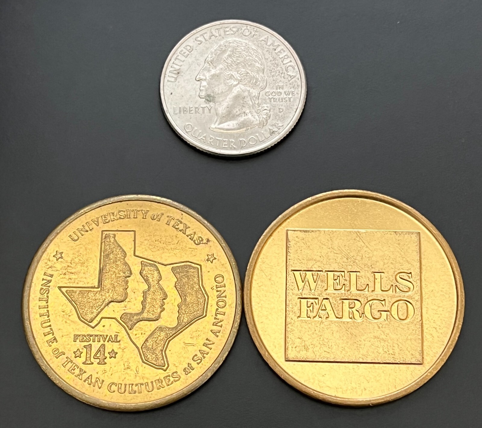 1985 2004 Texas Folklife Festival 1 Dollar Token Wells Fargo TX UT ...