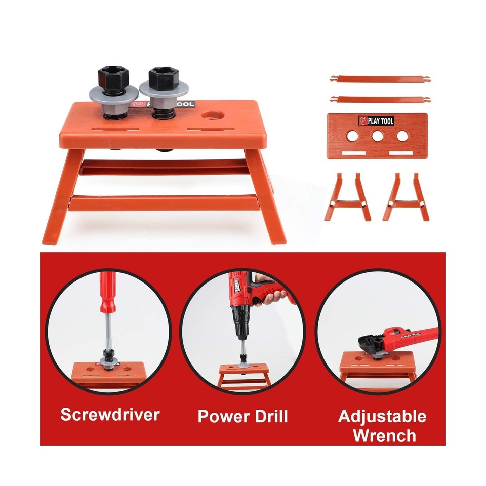 STEAM Life Kids Tool Set for Boys with Power Toy Drill, Toddler Tool ...