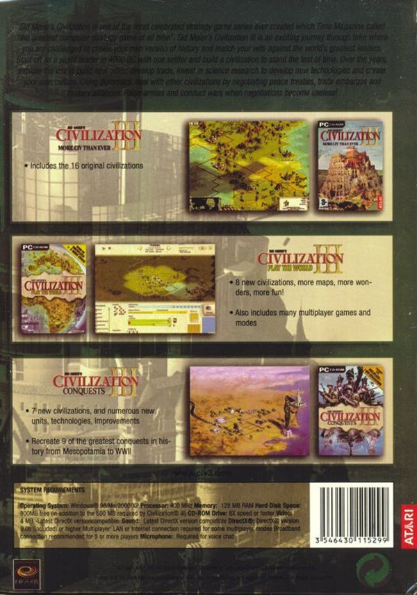 Sid Meier's Civilization III 3 Complete PC Game Windows 10 11 | eBay