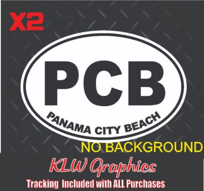 Panama City Beach Florida PCB Oval Decal Sticker Bumper Helmet Euro ...