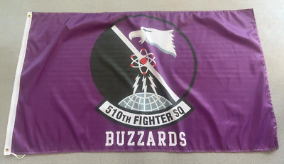 USAF 510th Fighter Squadron "Buzzards" 3x5 ft Single-Sided Flag Banner ...