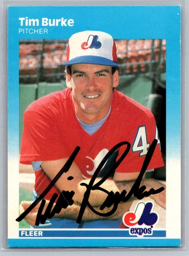 Tim Burke 1986 Fleer Auto Signed #315 Montreal Expos | eBay