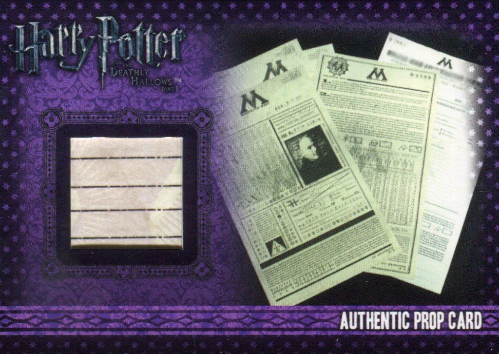 Harry Potter Deathly Hallows 1 Court Room Paperwork Prop Card HP P10 ...