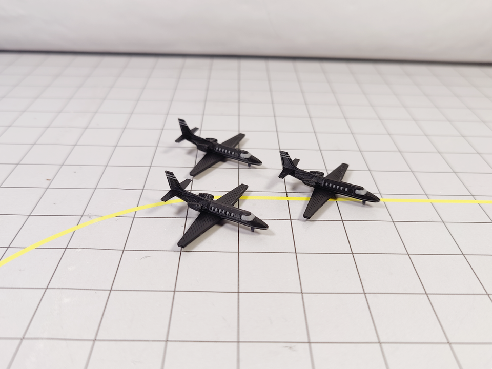 3x Cessna Citation 550 Business Private Jet Models 1:400 Scale Airport ...